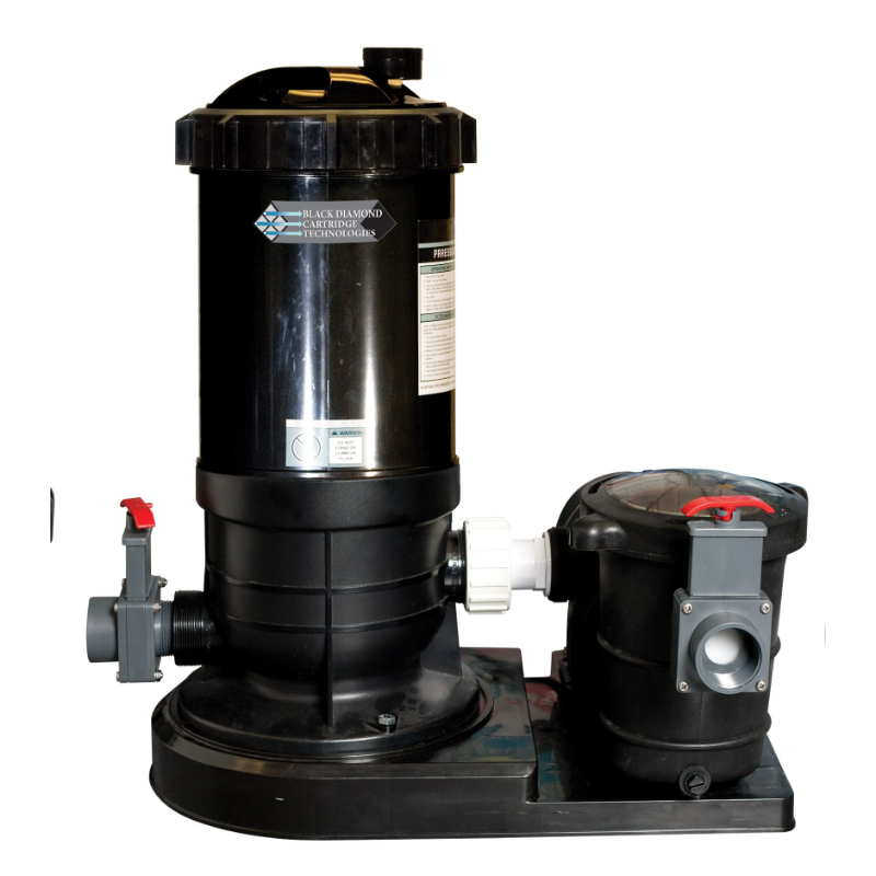 180 Sq. Ft. Hydro Matic Cartridge Filter System with 2-Speed 1.5 HP En ...