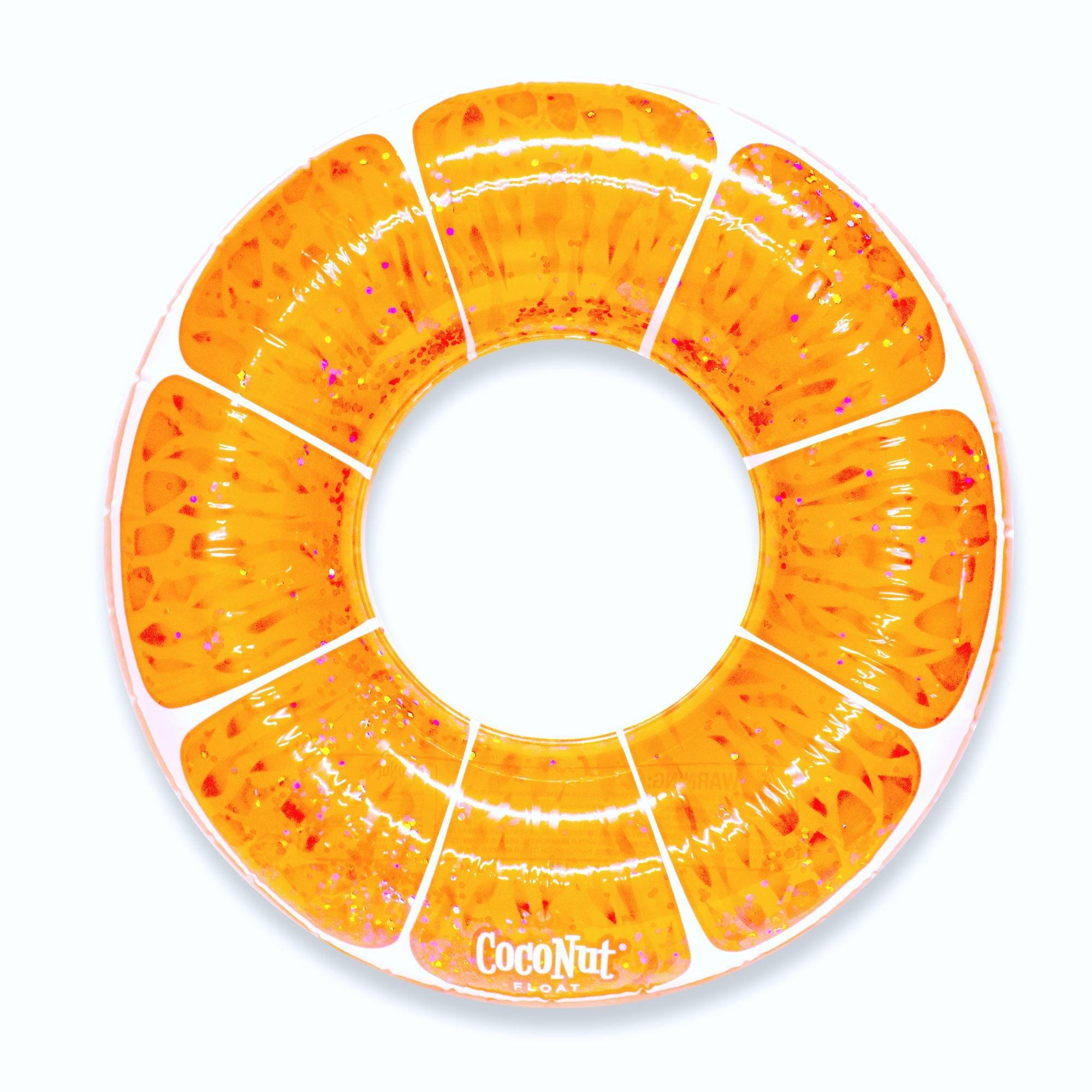 Tangerine Orange Glitter Pool Float – Pool Nation USA