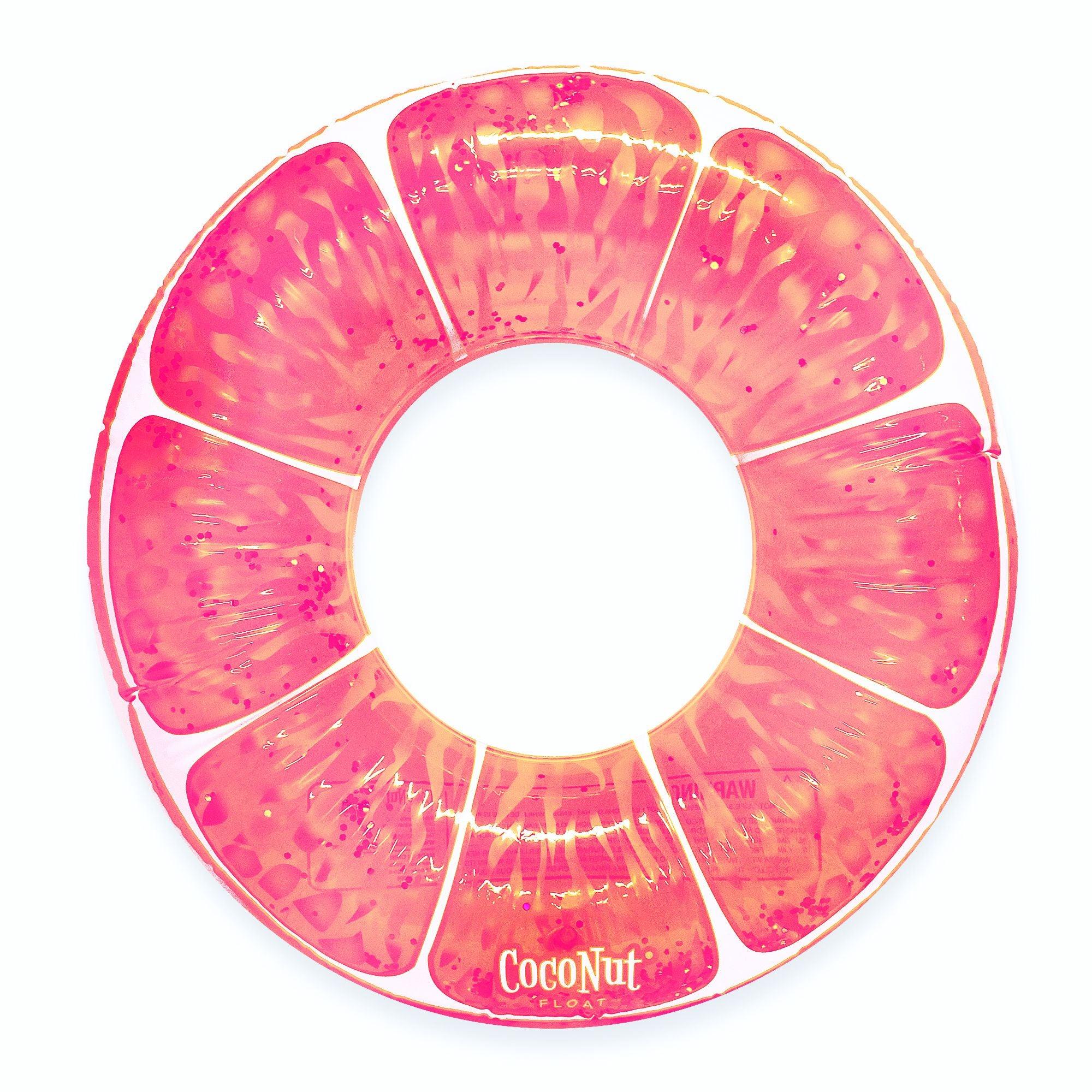 Pink Grapefruit Glitter Pool Float – Pool Nation USA