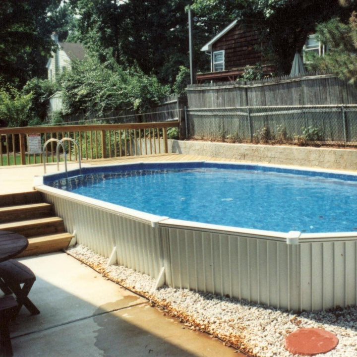 Aquasports Saltwater Aluminum Panel Semi-Inground Combo Pool 52" – Pool ...