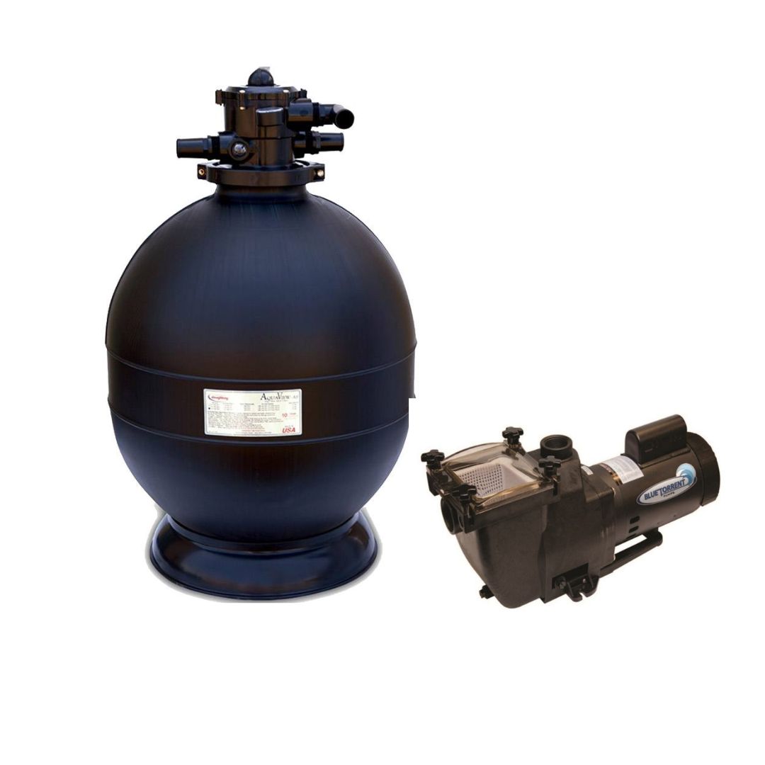 24 in. Aquaview Sand Filter with 1.5 HP Typoon Pump – Pool Nation USA