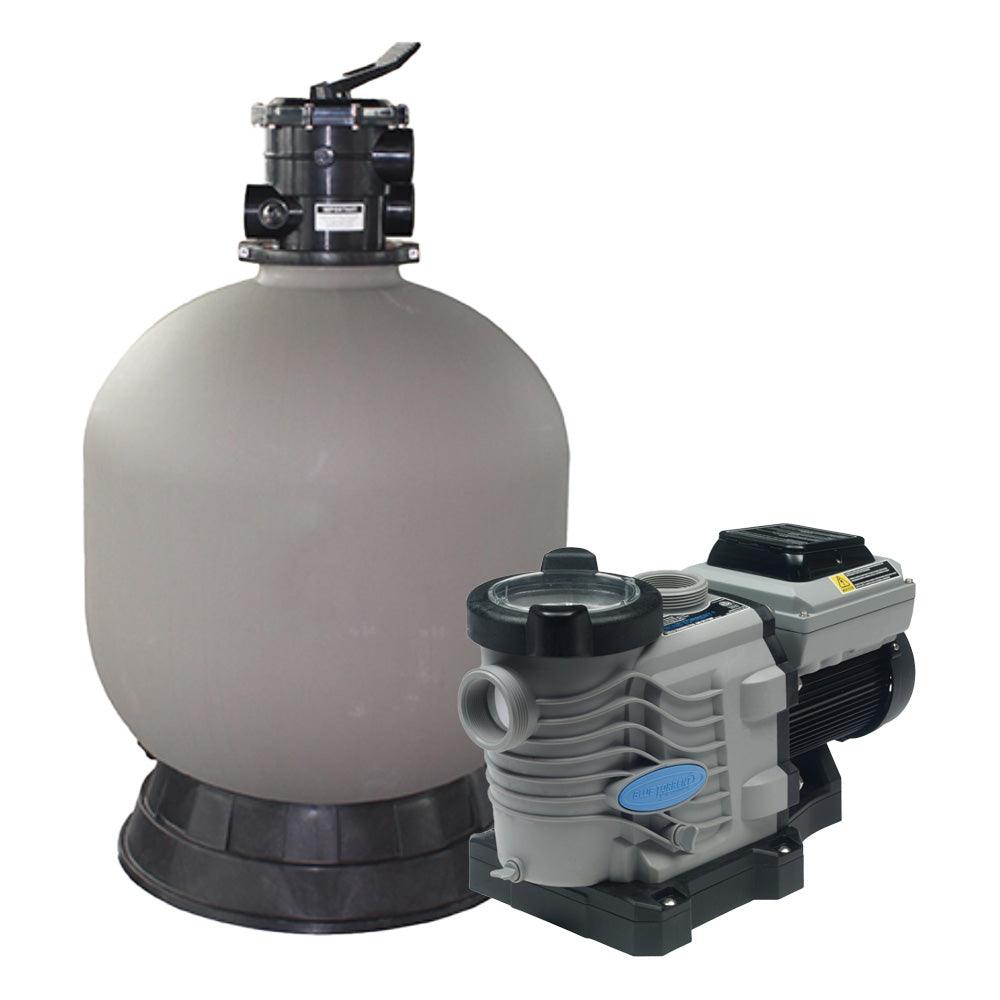 19 in. Sand Man Sand Filter System with 1.5 HP Variable Speed Pump ...